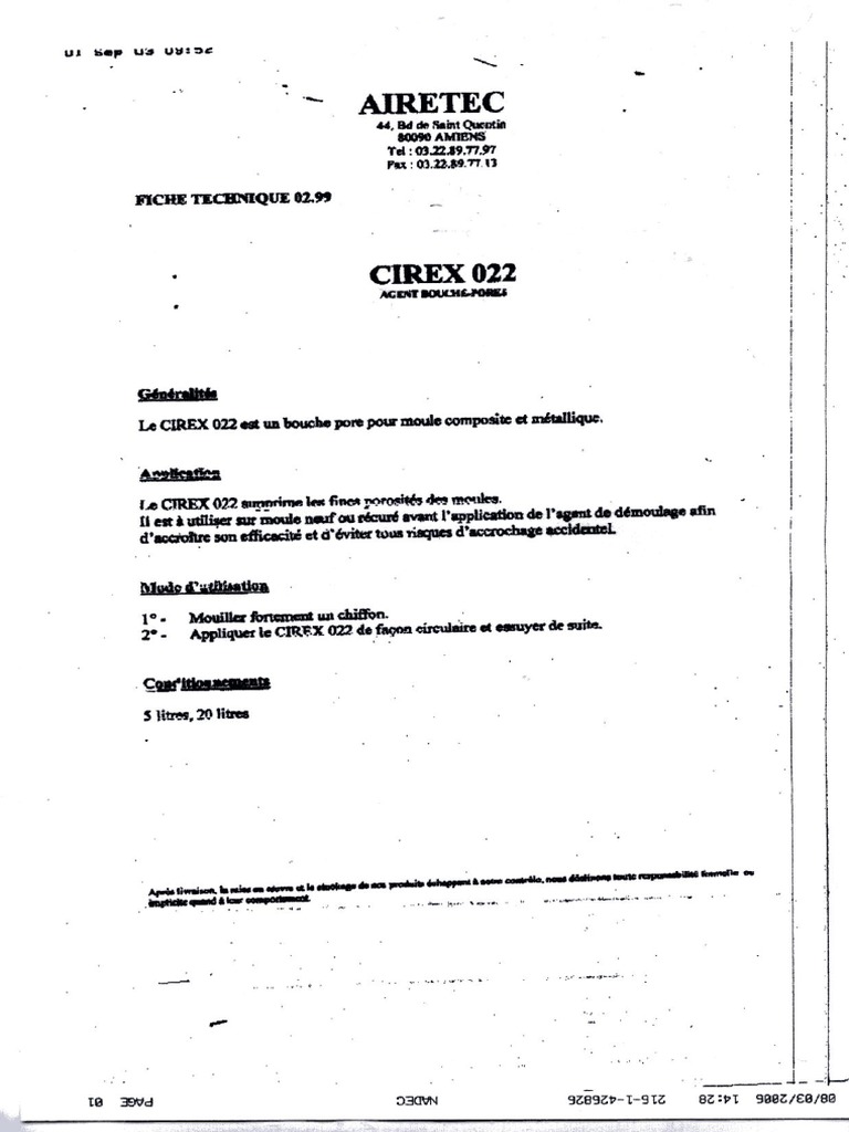 Cirex 022 | PDF