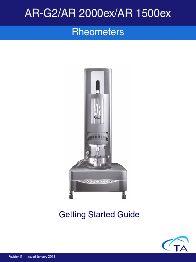 AR-G2/AR 2000ex/AR 1500ex Rheometers | PDF | Viscoelasticity | Bearing ...