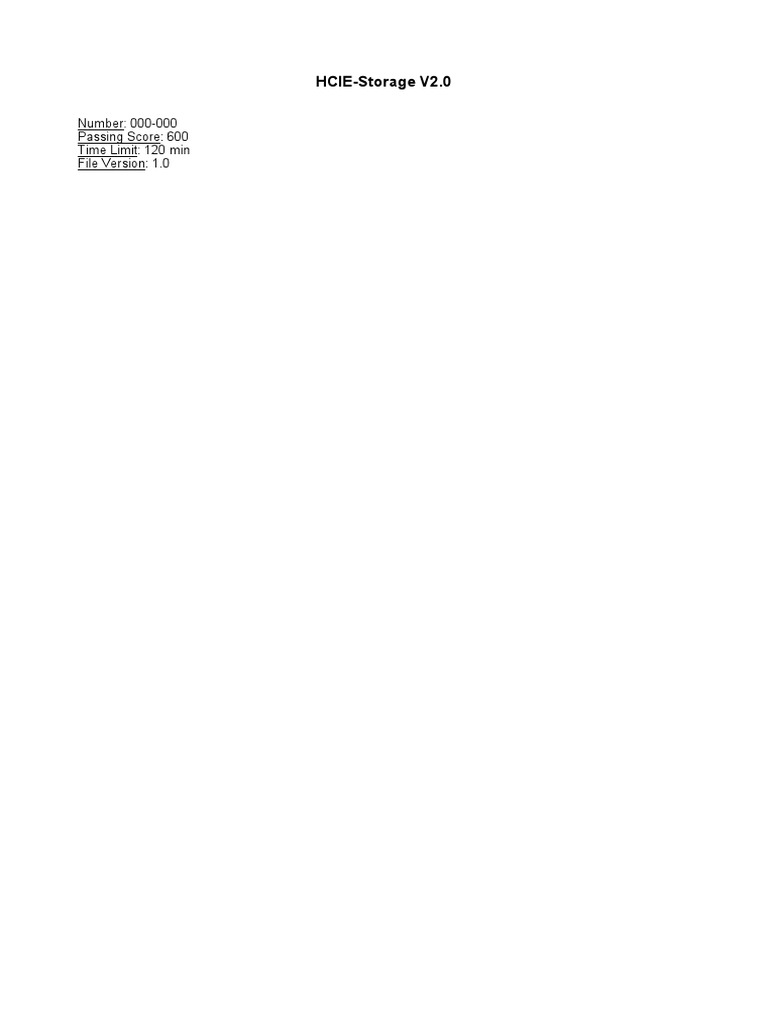 HCIE-Storage V2.0 Question Bank | PDF