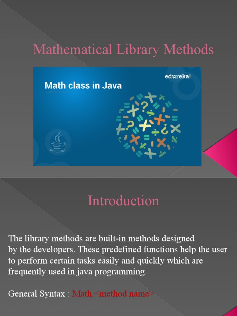 Mathematical Library Methods | PDF | Trigonometric Functions | Parameter (Computer Programming)