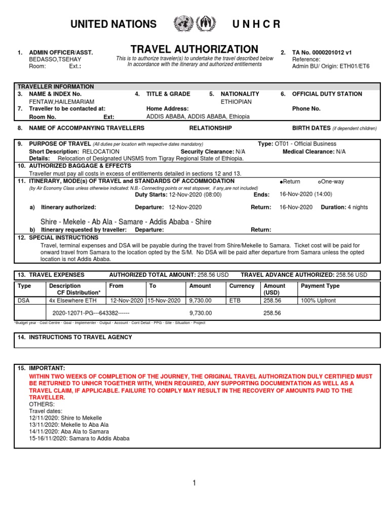 Travel Claim | PDF | Government | Business