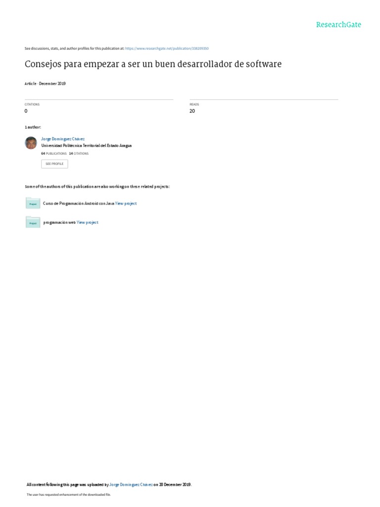 Consejos para Ser Un Buen Desarrollador de Software | PDF