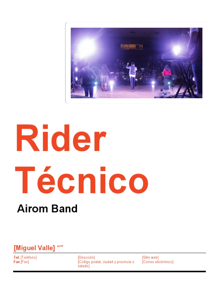 RIDER TÉCNICO de Una Banda | PDF | Business | Science