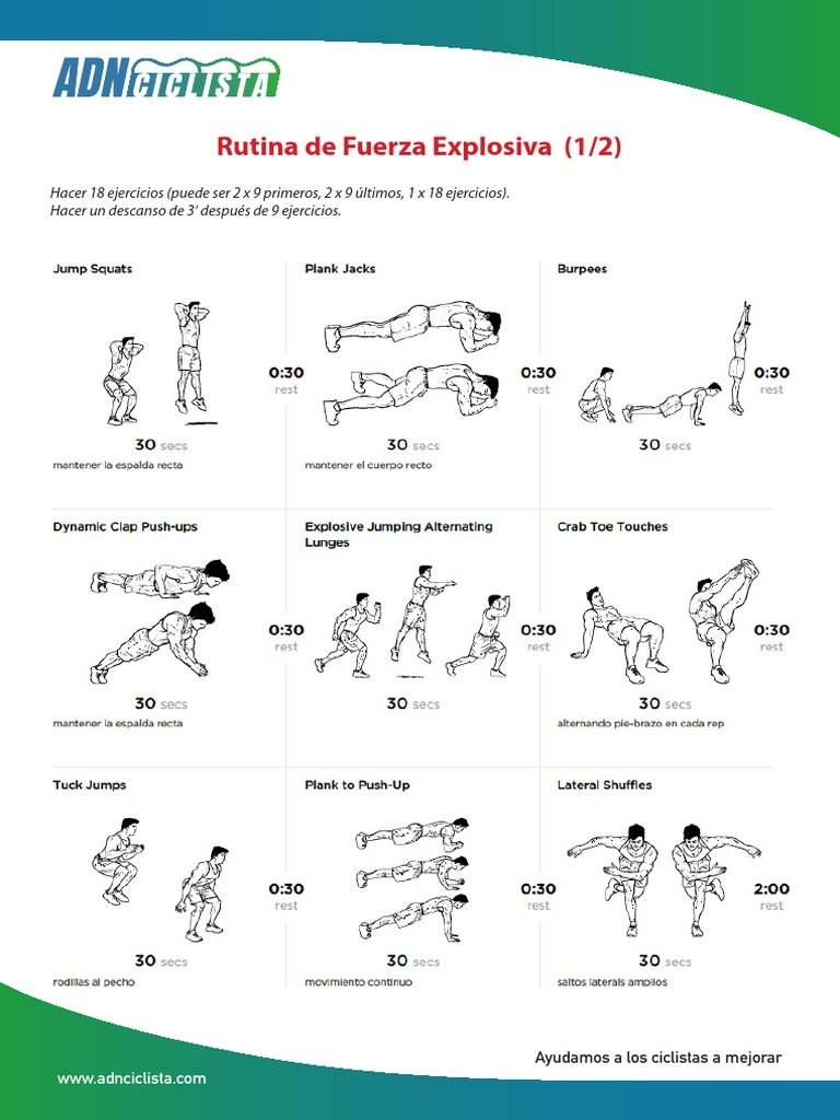 Rutina Fuerza Explosiva PDF | PDF