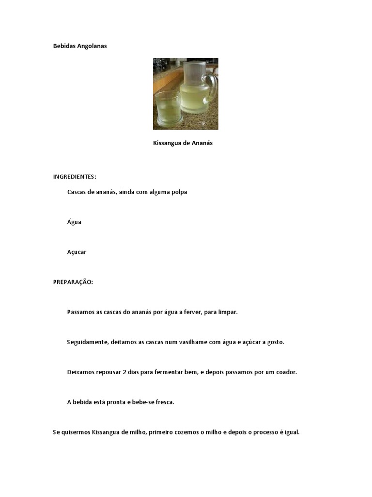 Bebidas Angolanas | PDF | Champanhe | Cerveja