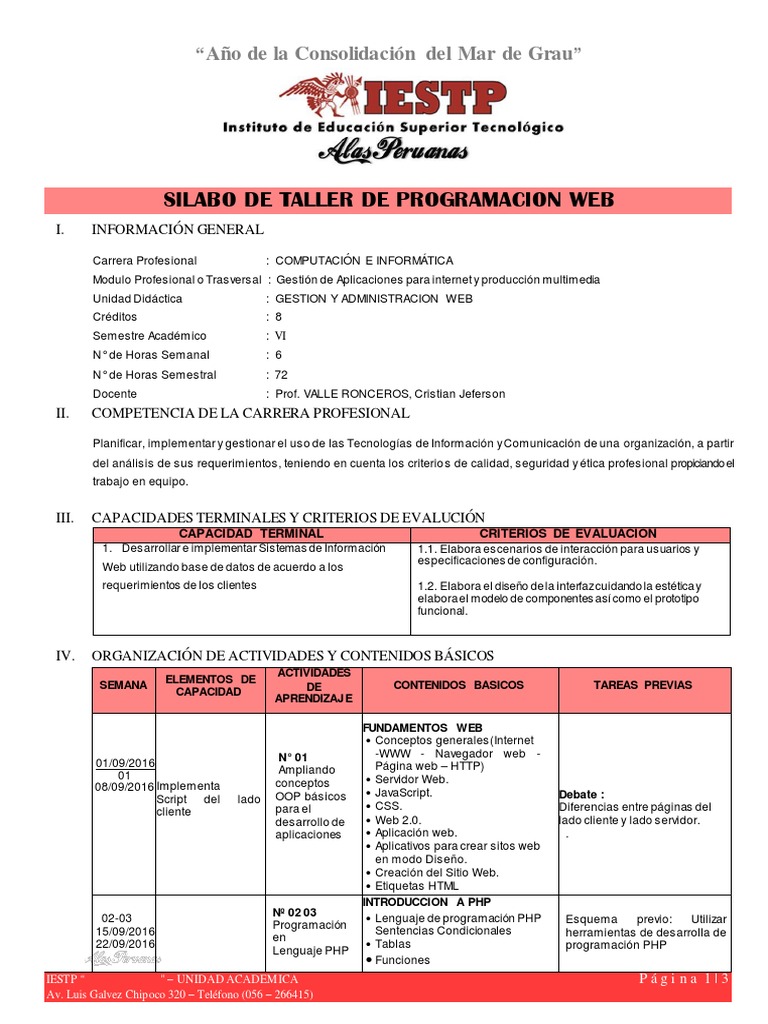 Taller de Desarrollo Web | PDF | Páginas del servidor Java | Php