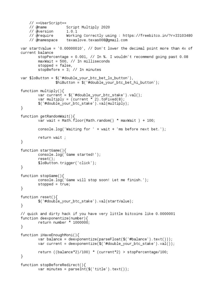 Script Multiply FreeBitco - in 2020 | PDF | Teaching Mathematics