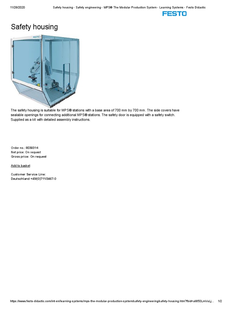 Safety Housing - Safety Engineering - MPS® The Modular Production System - Learning Systems ...