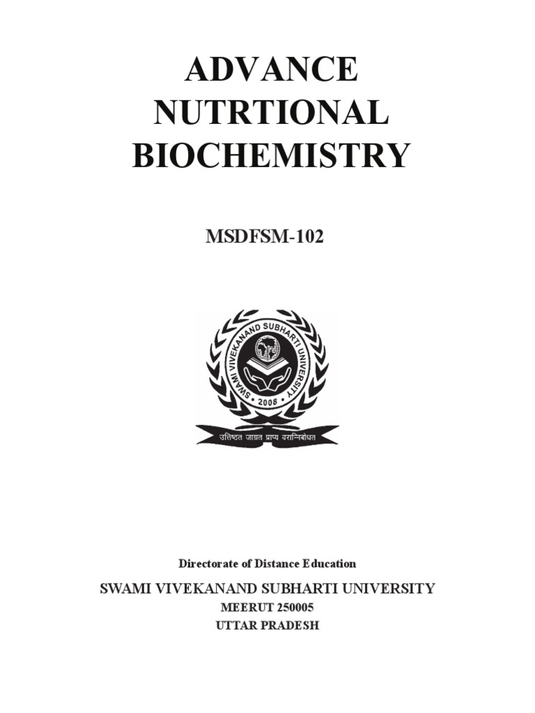 Advanced Nutritional Biochemistry Guide | PDF