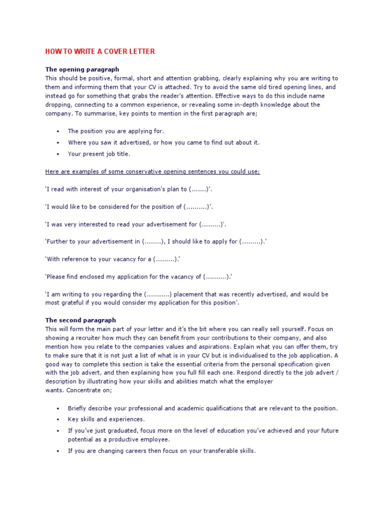Crafting an Effective Cover Letter | PDF | Reputation | Advertising