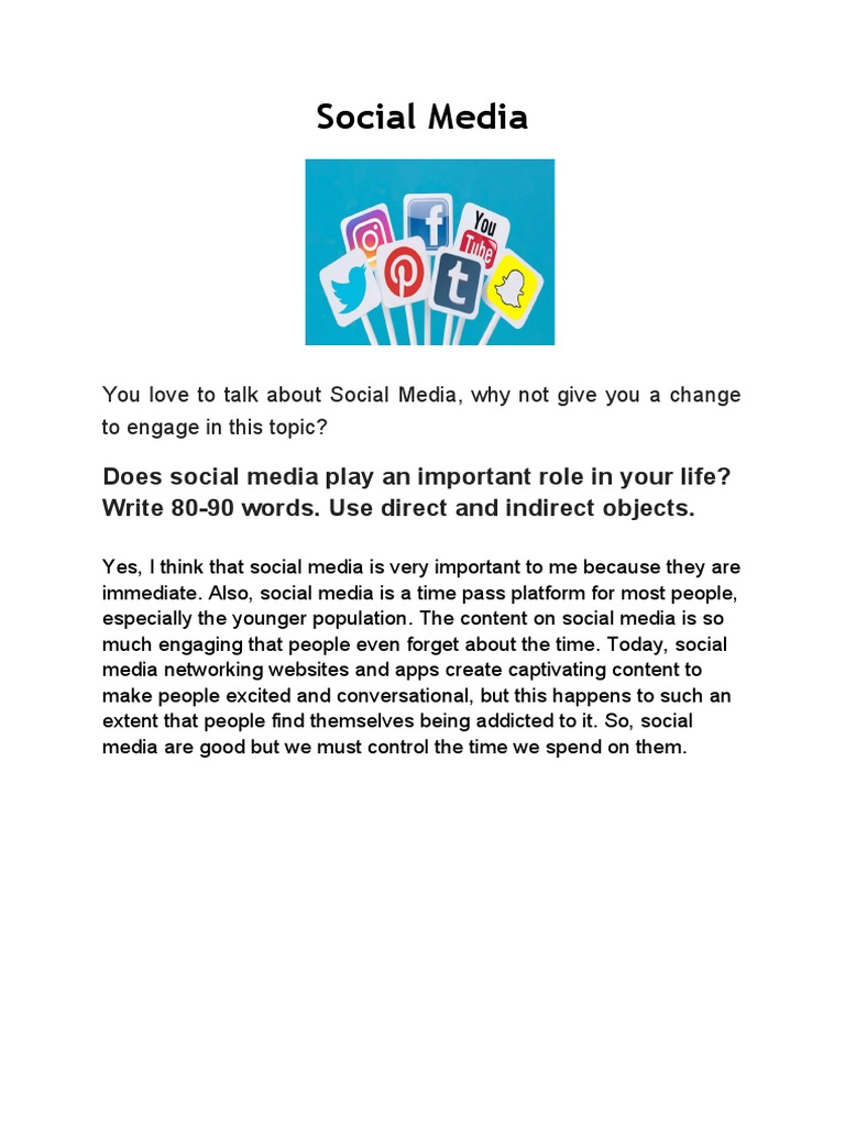 Social Media: Does Social Media Play An Important Role in Your Life ...