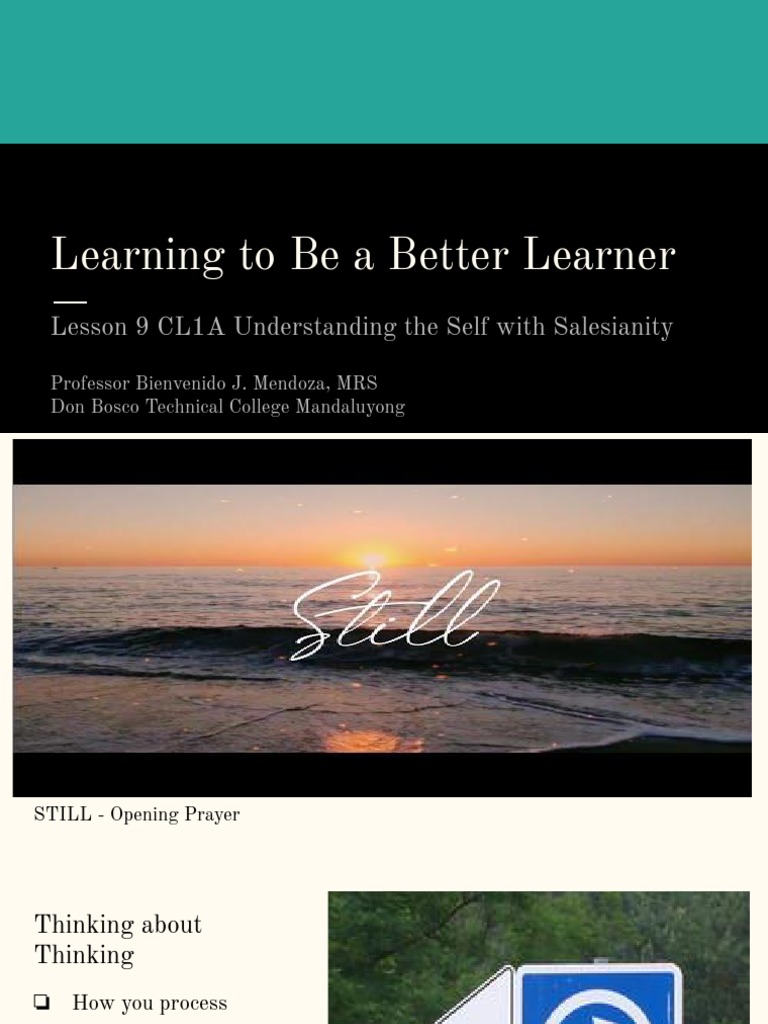 Lesson 9 Learning To Be A Better Learner | Download Free PDF ...