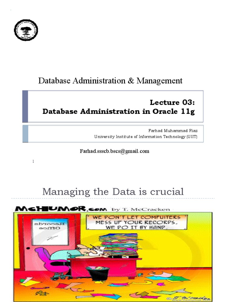 Database Administration & Management | PDF | Databases | Data