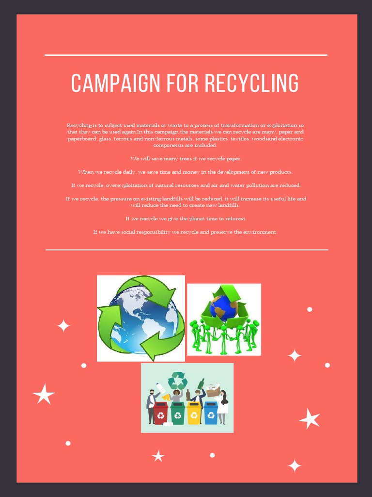Benefits of Recycling Campaign | PDF