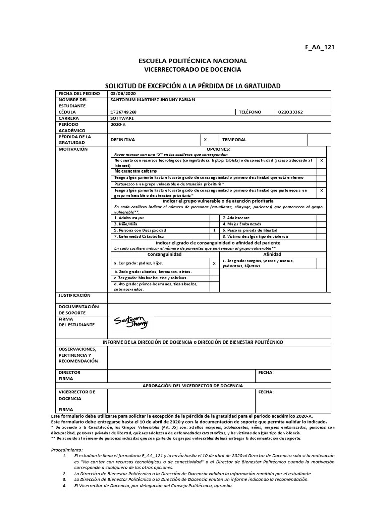 Formulario F - AA - 121 | PDF | Informática y tecnología de la ...