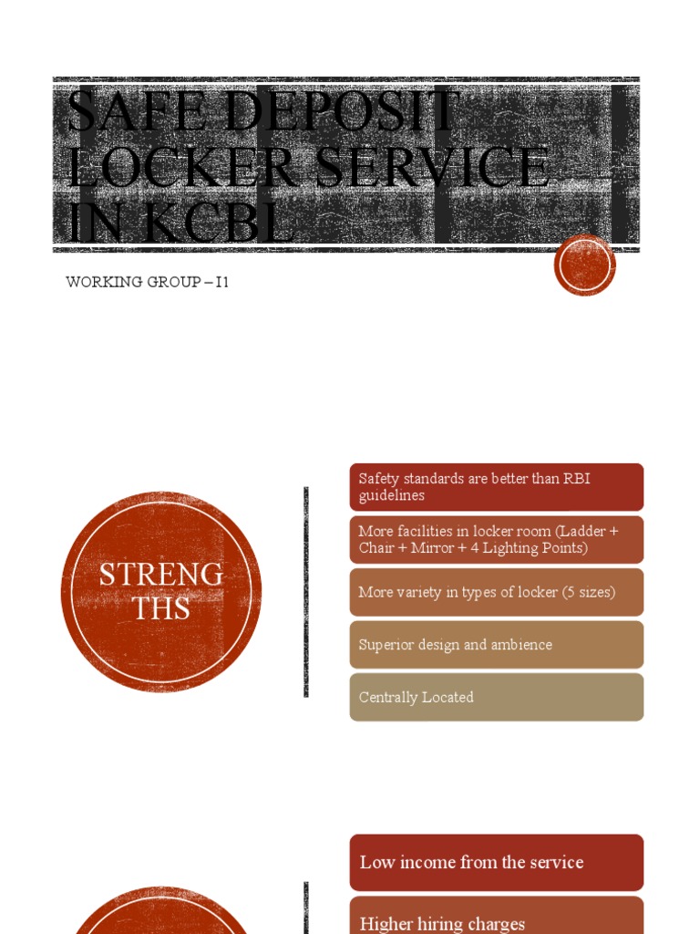 Safe Deposit Locker Service Marketing and Pricing Strategies | PDF