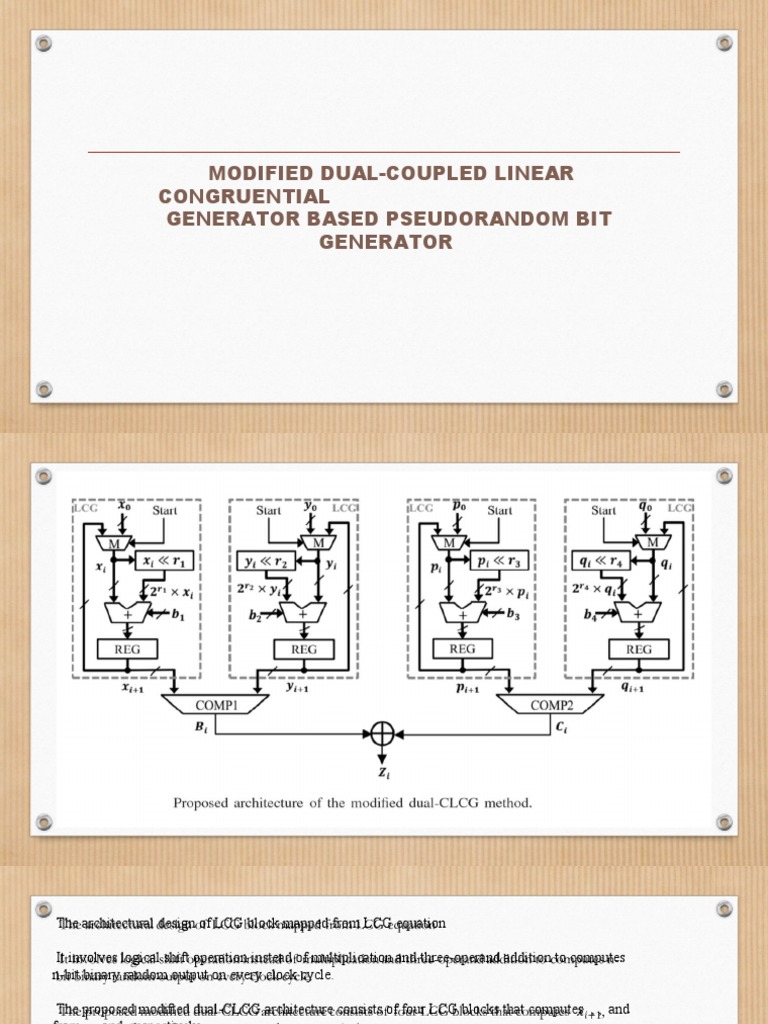 Modified Dual-Coupled Linear Congruential Generator Based Pseudorandom Bit Generator | PDF ...