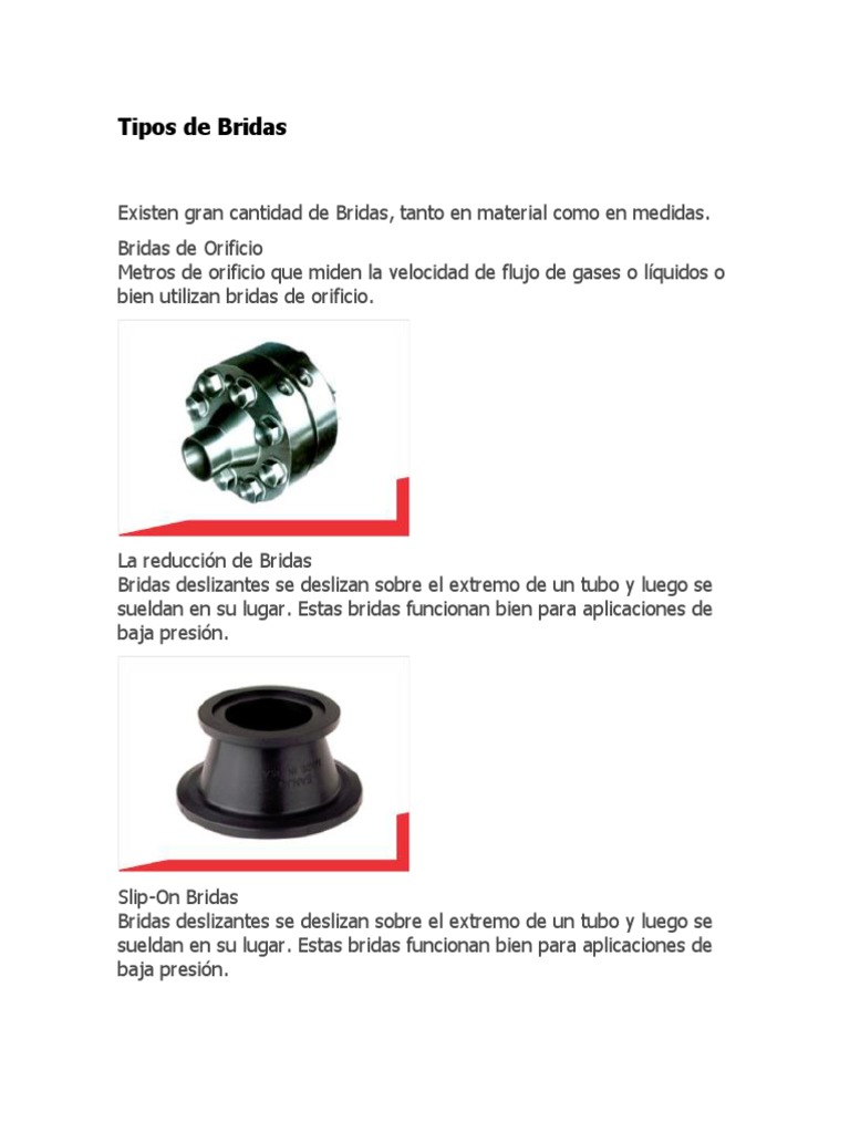 Tipos de Bridas y sus Aplicaciones | PDF