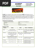 Ficha Tecnica Acarex FT | PDF | Science | Biología