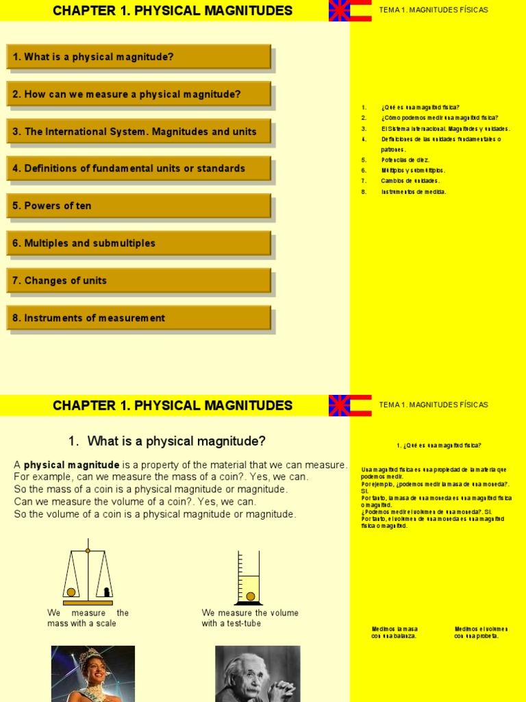 Physical Magnitudes | PDF | Metro | Sistema Internacional de Unidades
