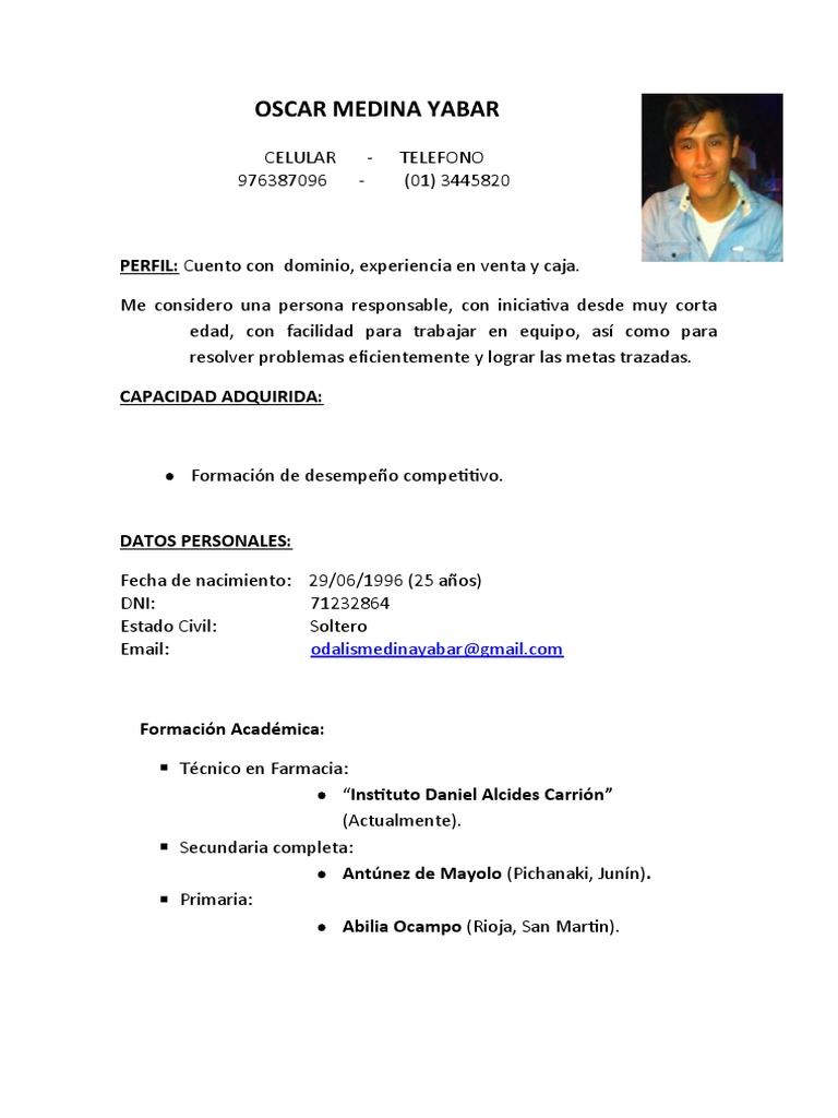 Oscar CV | PDF