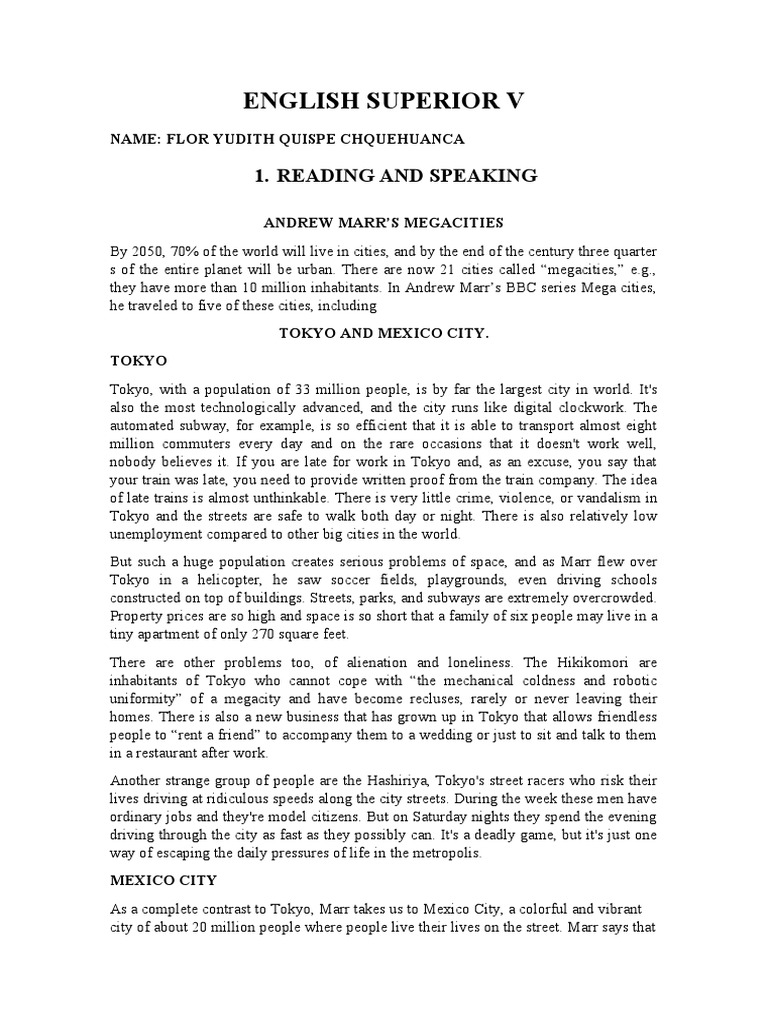 9B Reading and Speaking | PDF