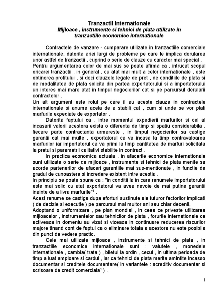 Comertul Exterior Al României | PDF