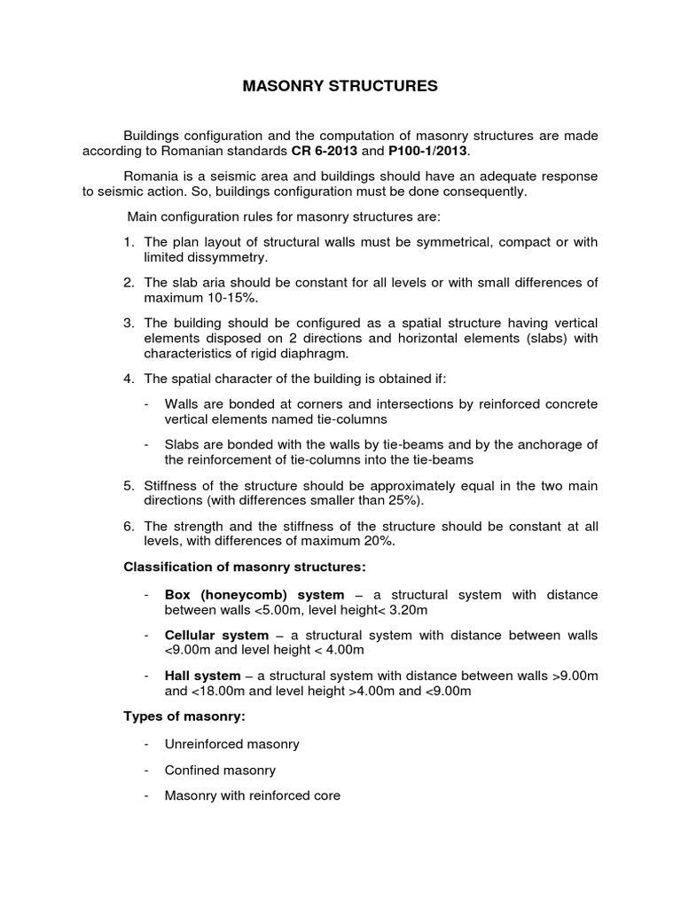 Guidelines for Seismic Masonry Design | PDF | Masonry | Structural ...