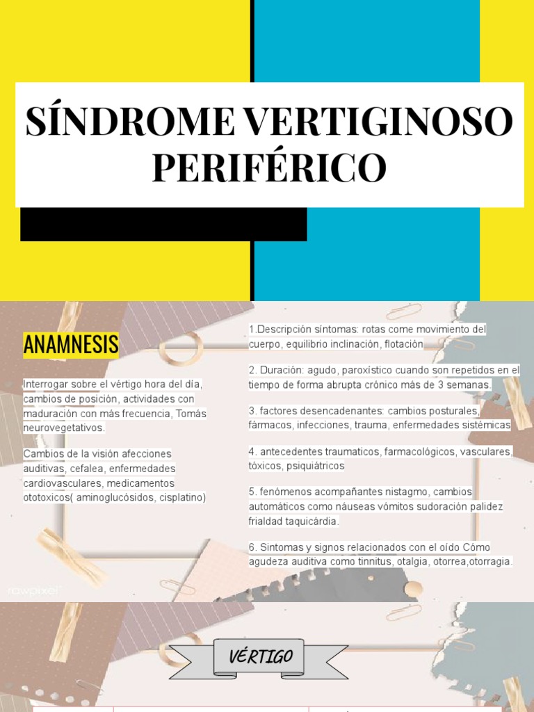 Síndrome Vertiginoso Periférico | PDF | Vértigo | Rtt