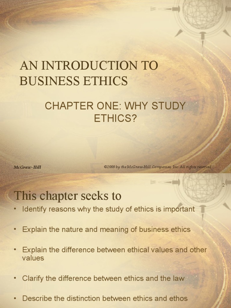 An Introduction To Business Ethics: Chapter One: Why Study Ethics ...