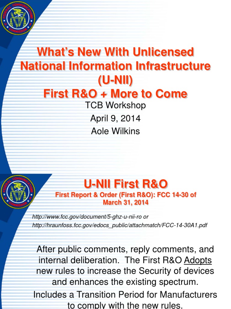 What's New With Unlicensed National Information Infrastructure (U-NII ...