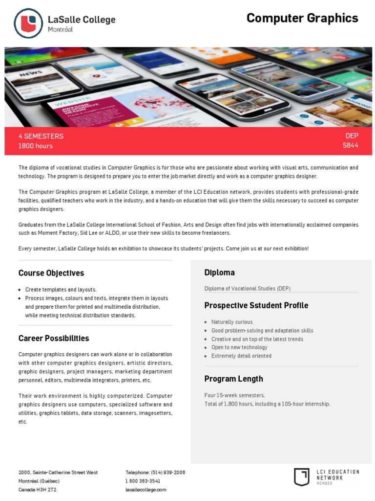 Dep Computer Graphics Courses PdfBrochure en | PDF | Graphics | Adobe In Design