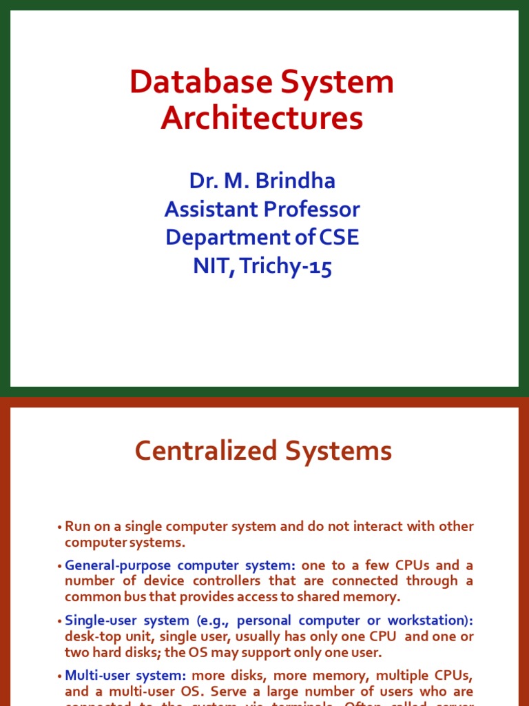 9-Database System Architecture | PDF | Database Transaction | Process (Computing)
