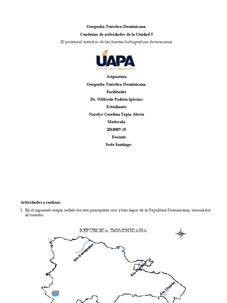 Turismo en Ríos y Lagos de RD | PDF | Science | Geografía