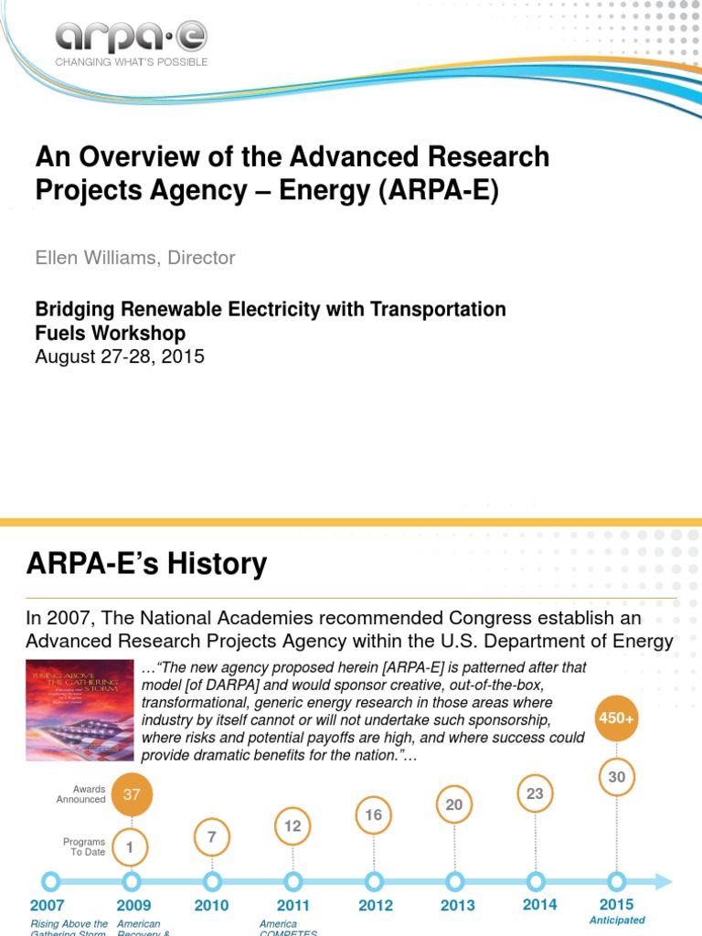 Arpa E Presentation | PDF | Economies | Business