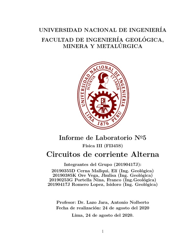 Circuitos de Corriente Alterna | PDF | Inductor | Energia electrica