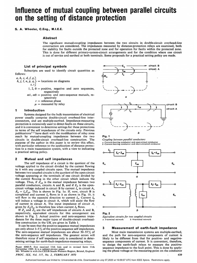 Influence of Mutual Coupling Between Parallel Circuits On The Setting ...
