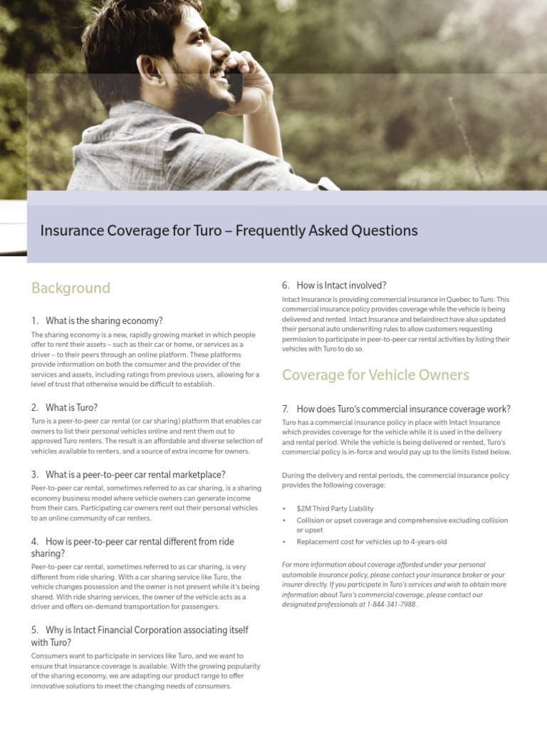 Insurance Coverage For Turo - Frequently Asked Questions: Background ...