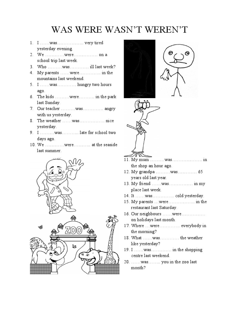 Was Were Wasnt Werent - 92546 | PDF