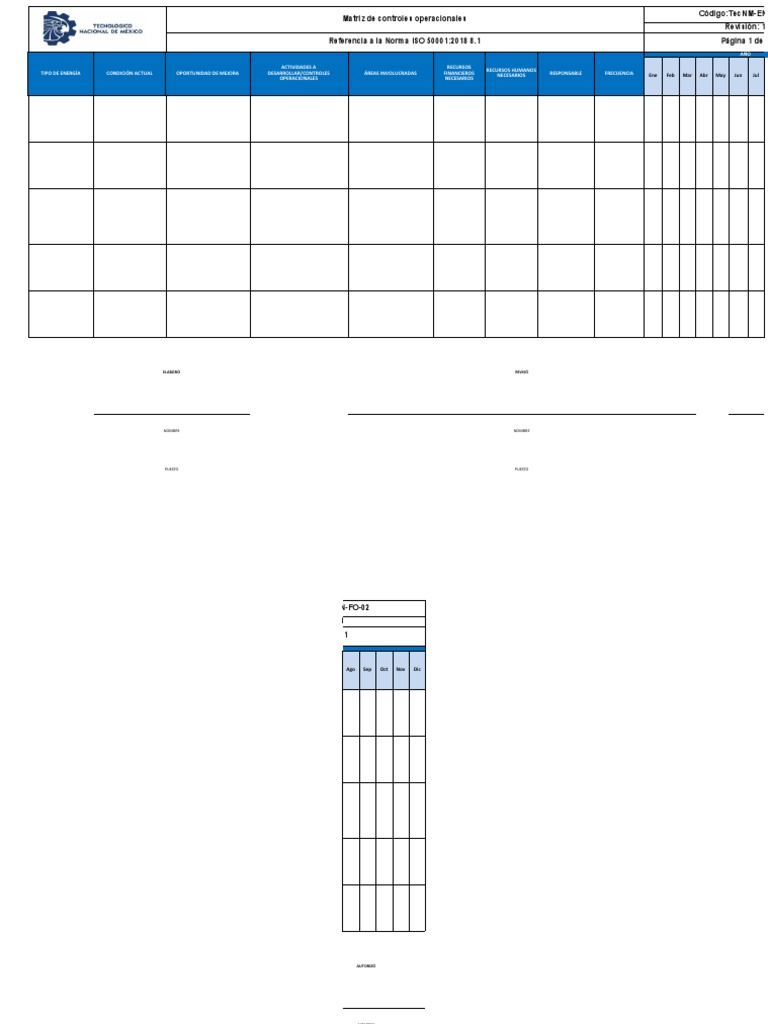 Formato de Control Operacional | PDF
