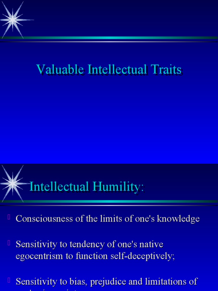 Valuable Intellectual Traits | PDF | Reason | Courage