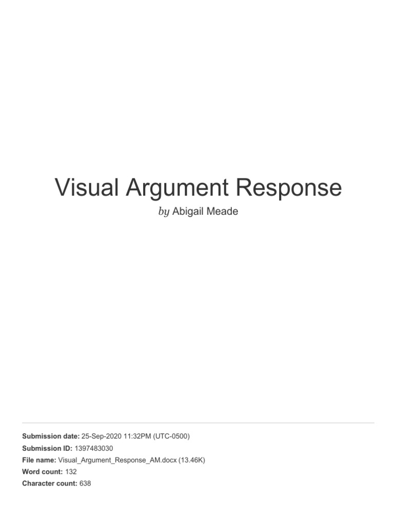 Visual Argument Response | PDF