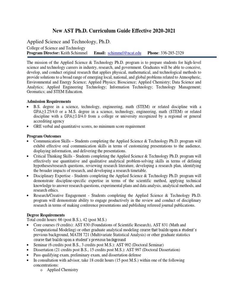 AST 2020-21 Curriculum Guide | PDF | Nanotechnology | Thesis