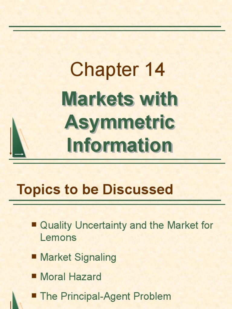 Asymmetric Information and Organizational Design | PDF | Labour ...