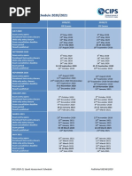 Cips Exam Timetable | PDF