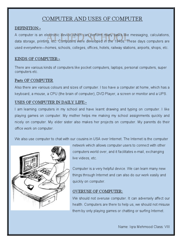 Computer and Uses of Computer | PDF