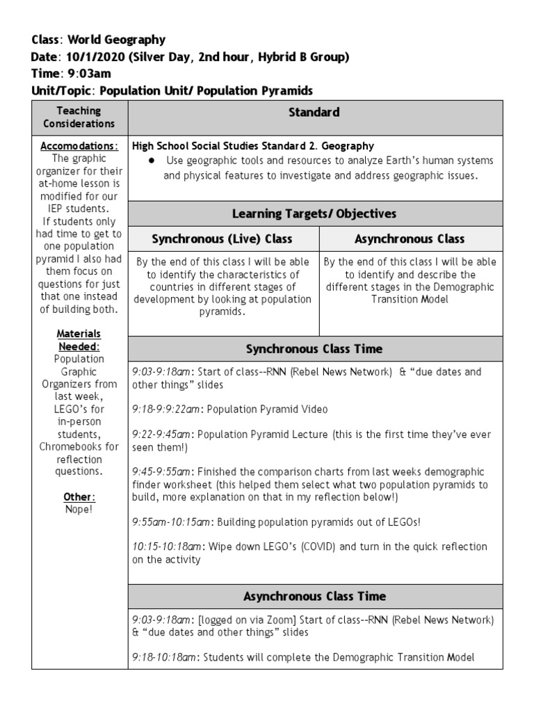 Formal Observation 2 Lego Population Pyramids | Download Free PDF ...
