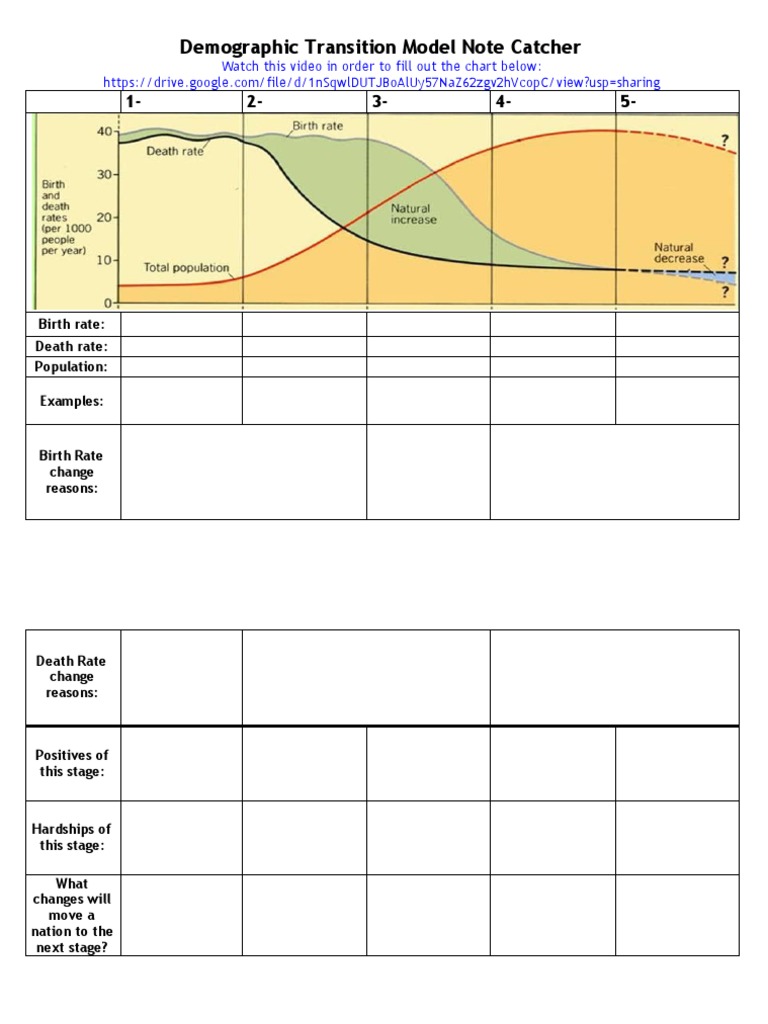 Demographic Transition Model Video and Lesson | PDF