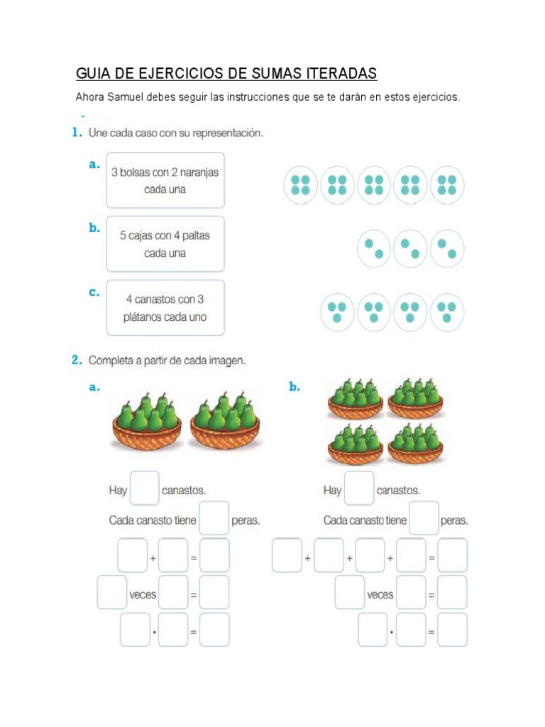 Ejercicios de Sumas Iteradas | PDF