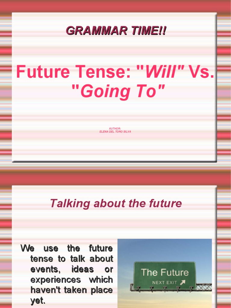 Ayudas 1 Future Tense Will Vs Going To | PDF | Grammatical Conjugation ...